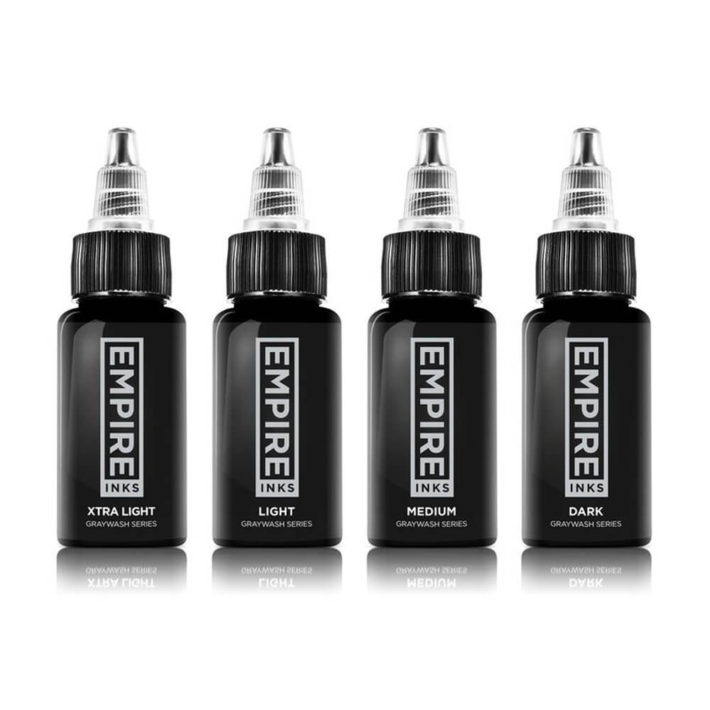 Empire Ink Graywash Series 4-Stage Tattoo Ink Set (Multiple Sizes ...