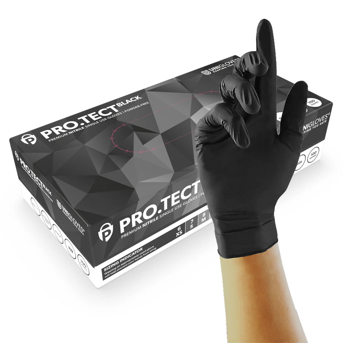 Uniglove PRO.TECT Black (Various Sizes) — Monsters Ink
