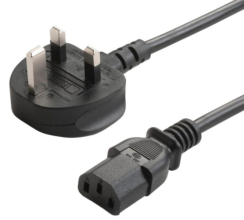 UK Tattoo Power Supply 3 Pin Plug Kettle Lead — Monsters Ink