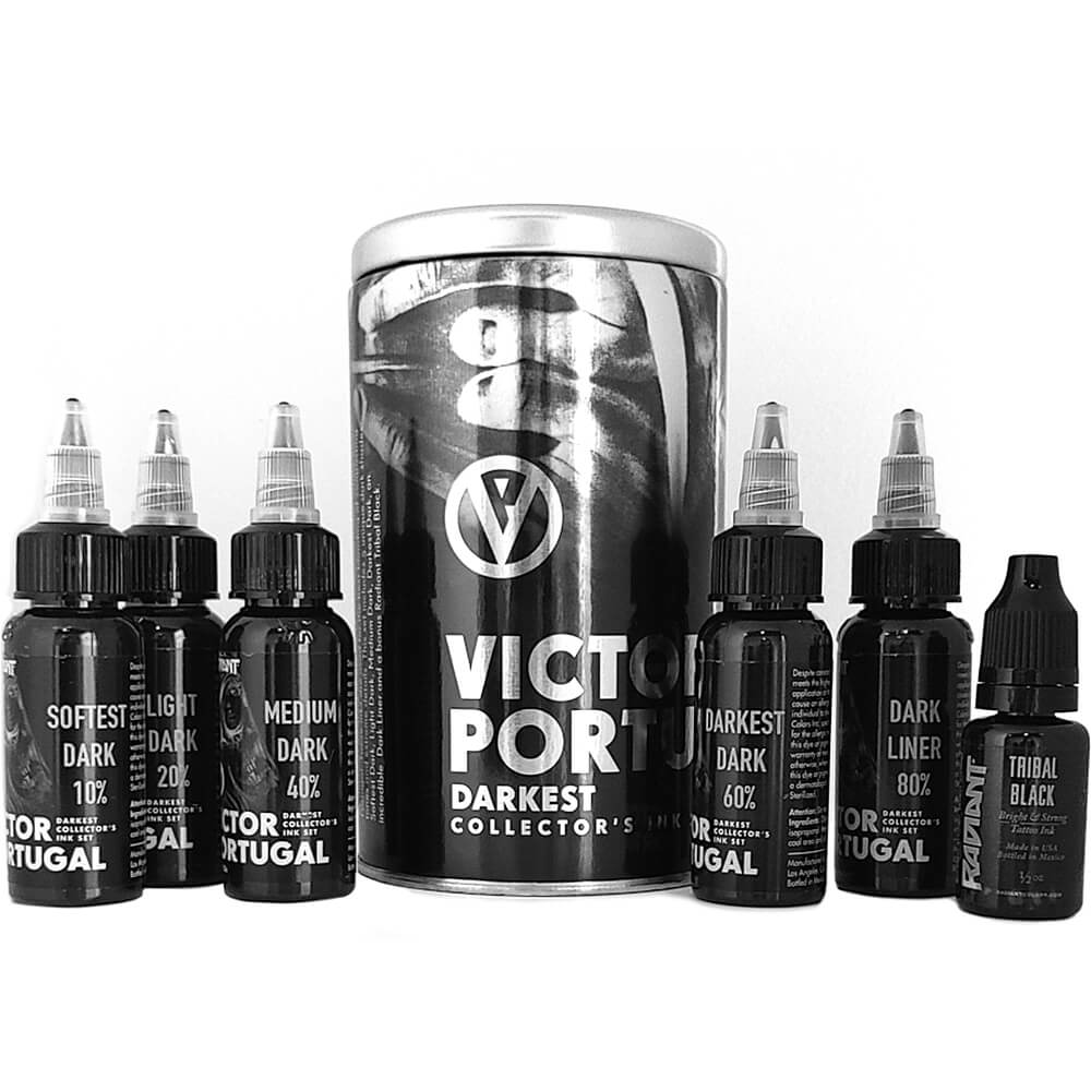 Radiant Color Victor Portugal Darkest Collector's Tattoo Ink Set ...